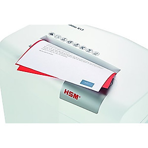 HSM shredstar X17, 17-Sheet Cross-Cut Paper/CD/Card Shredder, P-4 Security Level, 6.9 Gallon, White