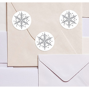 Great Papers! 1" Snowflake Seals, Silver (903396)