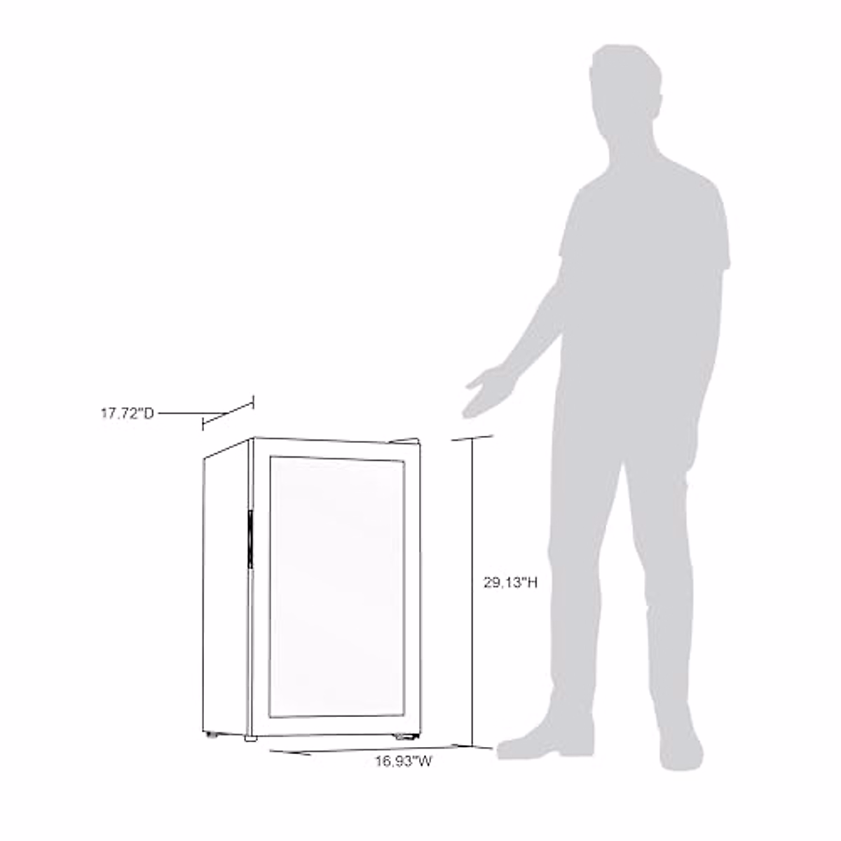 NewAir Small Cooler 2.4 Cu. Ft. Mini Fridge for Bedroom in Stainless Steel, 100 Can Capacity Beverage Refrigerator with 5 Custom Temperature Settings for Beer, Wine, Soda, and Cooler Drinks
