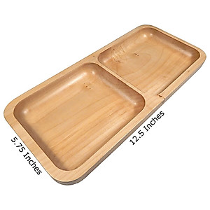 Anza Solid Maple Wood Rectangular Display Platter and Tray, Small