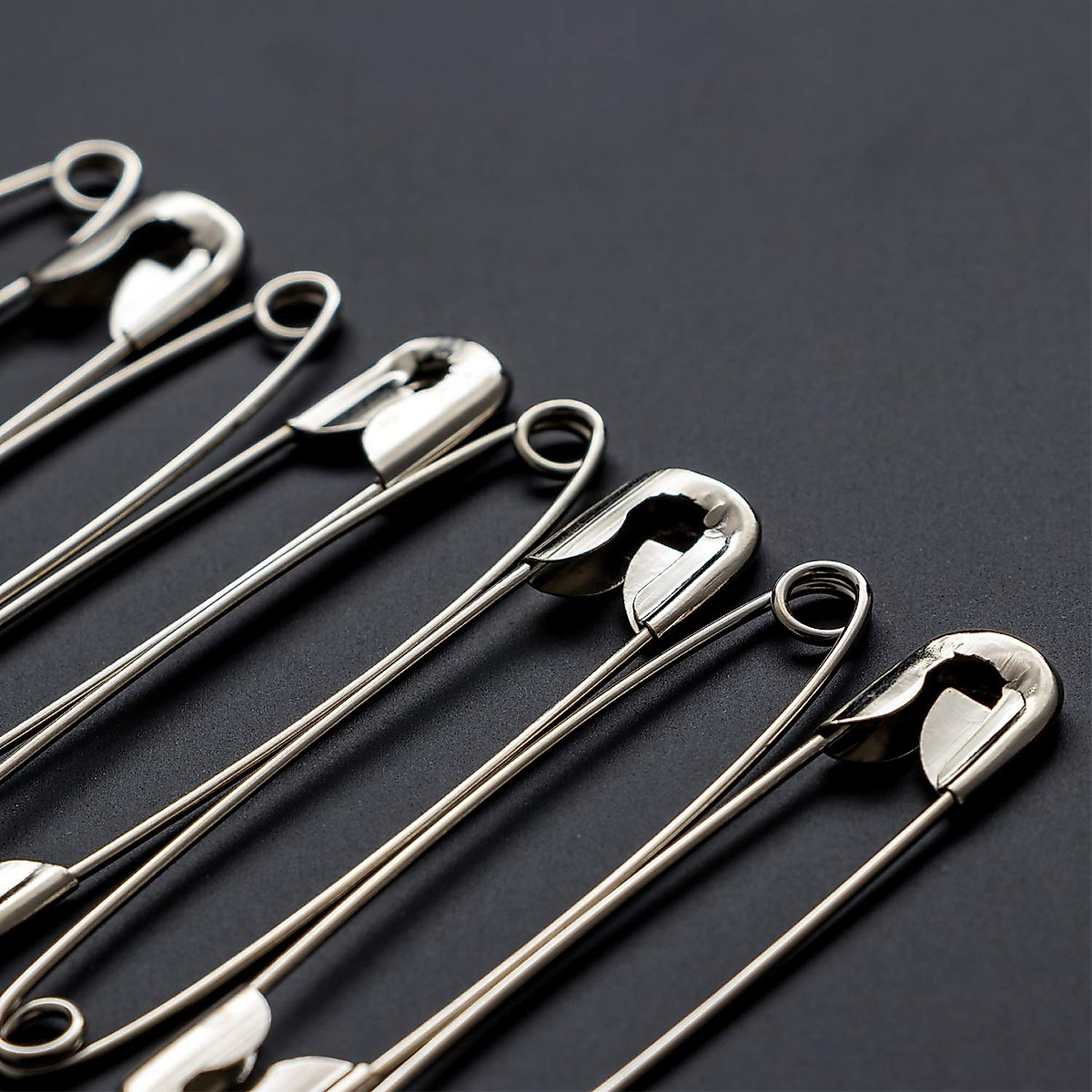 ZIPCCI 3 inch Safety Pins, 100 Pcs Safety Pins Heavy Duty, Large Safety Pins, Steel Wire