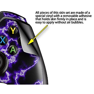 WraptorSkinz Decal Style Vinyl Skin Wrap compatible with XBOX One Original Wireless Controller Electrify Purple - (CONTROLLER NOT INCLUDED)