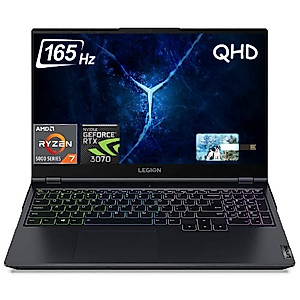 Lenovo Legion 5 Pro 16" 165Hz QHD IPS Gaming Laptop, AMD Ryzen 7 5800H, NVIDIA GeForce RTX 3070,RGB Backlight, TGP 130W, 32GB RAM, 2TB PCIe SSD, Windows 10H, 32GB USB