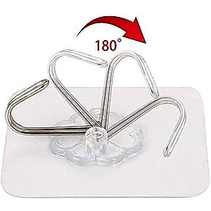 Wall Hooks Towel Hooks Siding Hooks 15 PCS Heavy Duty 22lb(Max) 3m Hooks Ceiling Hooks Picture Hanging Hooks Wall Hangers Without Nails Hooks for Hanging Cup Hooks