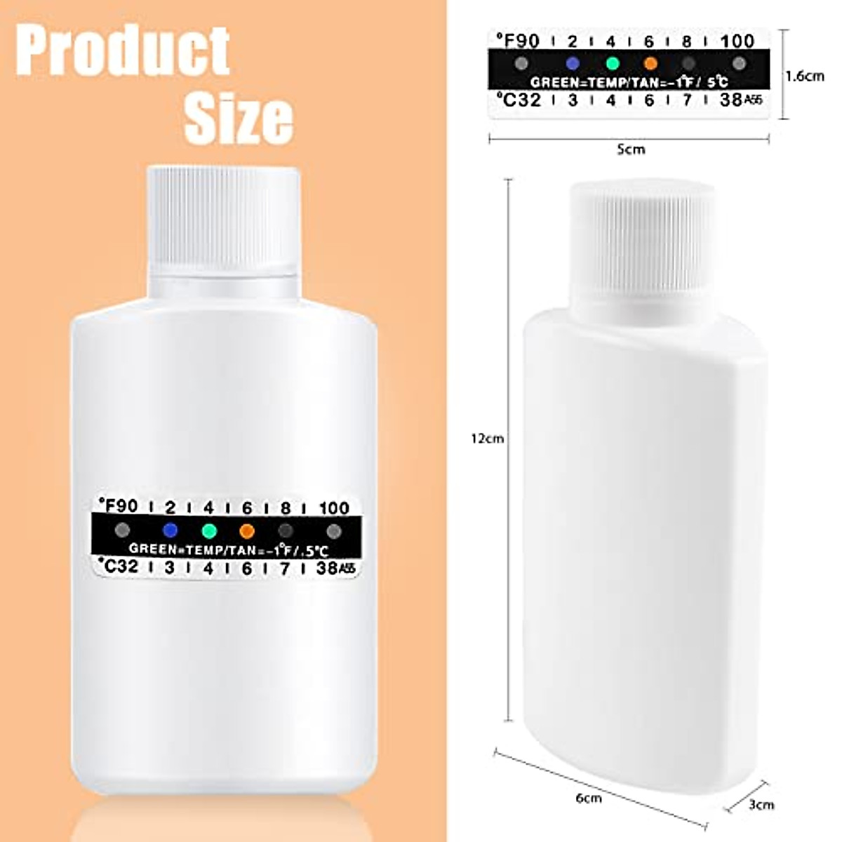 WXJ13 Urine Test Complete Kit Include Empty Bottles,Temperature Test Strips for Urine Testing