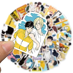 50Pcs Anime Banana Fish Stickers for Car Laptop PVC Backpack Water Bottle Pad Bicycle Waterproof Decal Sticker Kids Toy /Banana Fish