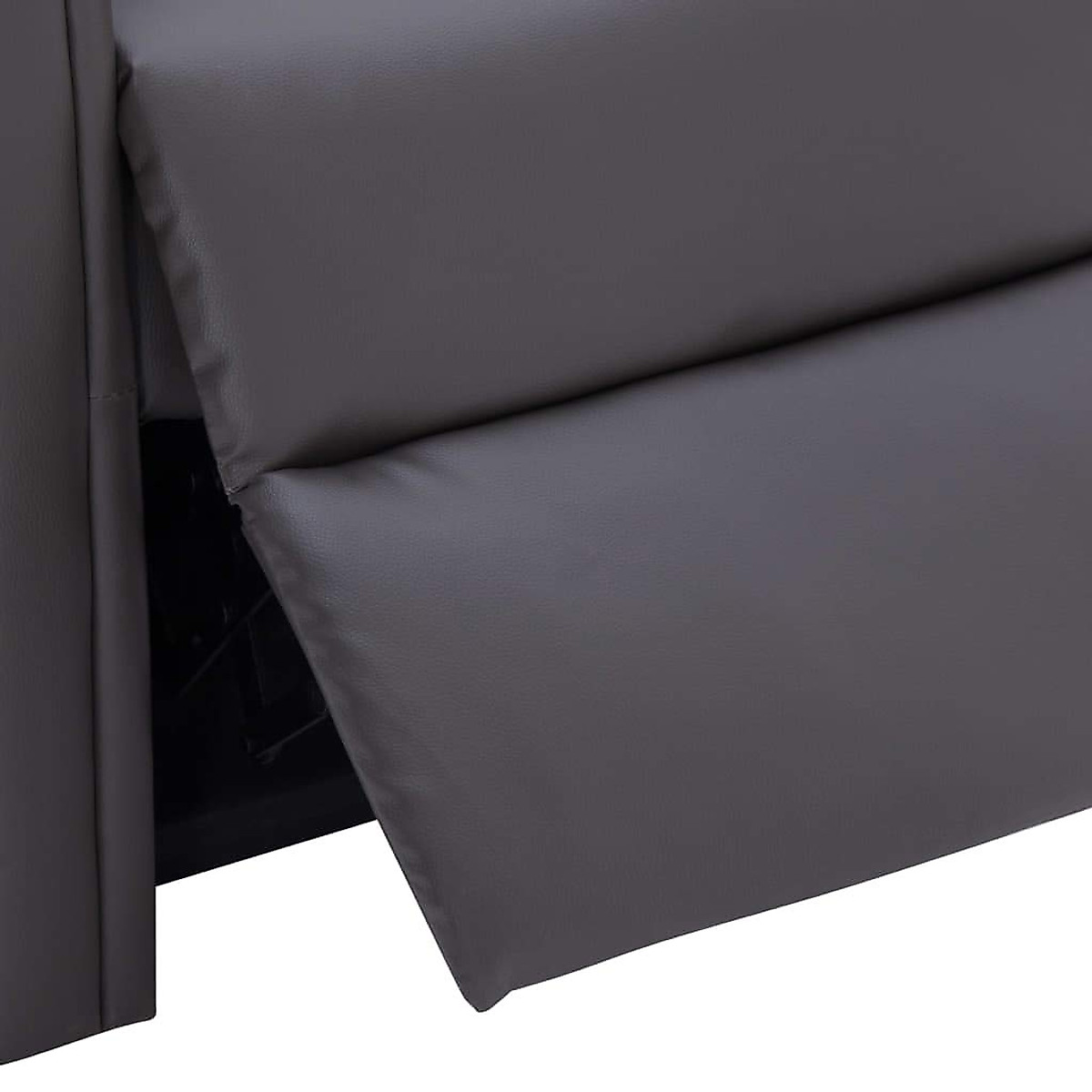 YPWRENH Sofa Chair Leisure Chair Reclining Chair Gray Faux Leather for Living Room, Dining Room, Conference Room, Waiting Room