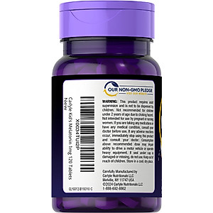 Carlyle Kids Melatonin 1mg | 120 Chewable Tablets | Fruit Flavor | Vegetarian Supplement | Non-GMO, Gluten Free Formula