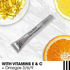 Chapstick Total Hydration Vitamin Enriched Lip Oil, Non Tinted, Vitamin c, vitamin E, Contains Omega 3 6 9, Peach Tea Flavor, 0.23 Fl Oz (Pack of 1)
