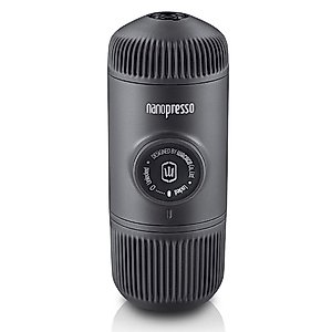 WACACO Nanopresso Portable Espresso Maker, Upgrade Version of Minipresso, 18 Bar Pressure, Small Travel Coffee Maker, Manually Operated. Perfect for Kitchen and Office