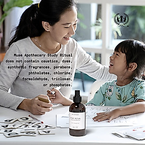 Muse Apothecary Study Ritual - Aromatic and Invigorating Room Mist, 8 oz, Infused with Natural Essential Oils - Aloe + Eucalyptus Mint