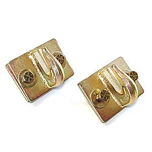 (Pack of 2) 3/8in Bolt On Grab Hook Mount with Backer Plate - Includes Hardware