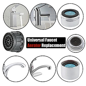 JQK Faucet Areator, 3.5 GPM Flow Retrictor Insert Faucet Aerators Replacement Parts Bathroom 5 Pack, FA35-P5