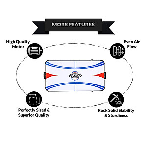 Eros 5.5-Foot Folding Air Hockey Table (Jet Black), Perfectly Sized, Lightweight, Durable, Beginner/Intermediate Friendly, and Available in Two Vibrant Colors!