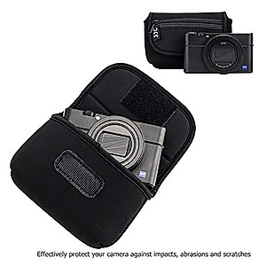 JJC Compact Camera Case Travel Pouch Sleeve for Canon G7X G9X G5X SX740 SX730 SX620 Sony ZV-1 ZV1 ZV-1F ZV1F RX100 VII VI VA IV Olympus TG-6 TG-5 TG-4 Fuji XP140 XP130 XP90 XP80 Ricoh GR III II & More