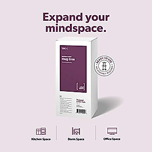 Mindspace Coffee Mug Holder, Mug Rack - Coffee bar Accessories, Kitchen Counter Organizer, Tea Cup Rack Stand with 10-Hooks, Cup Rack for Counter | The Wire Collection, Stainless Steel