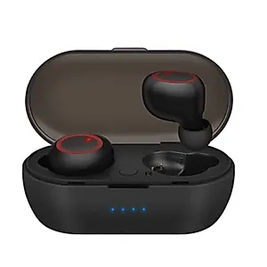 Y50 Bluetooth 5.2 Wireless Earbuds with Wireless Charging Case IPX8 Waterproof Stereo Headphones in Ear Built in Black