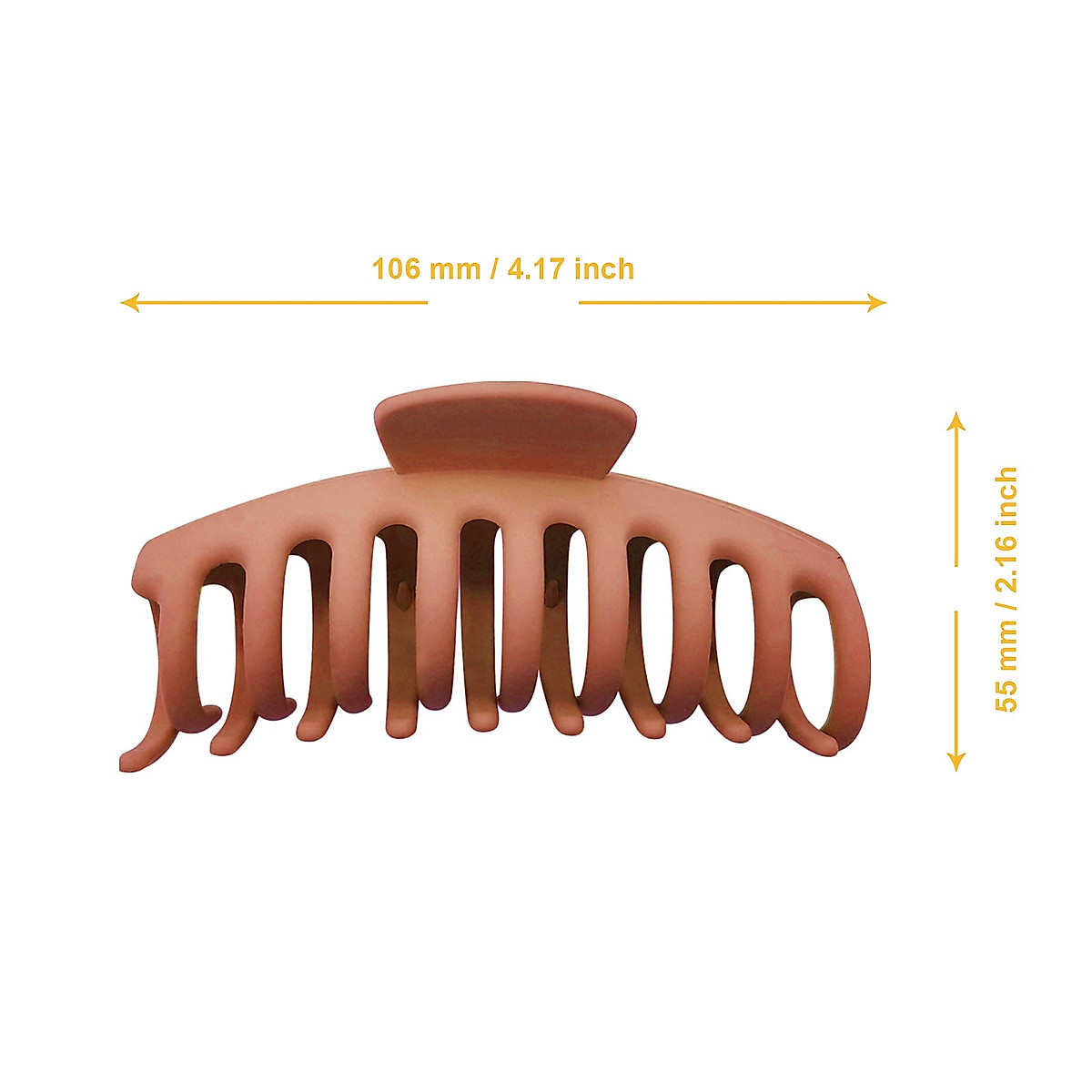 MJIYA Hair Claw Clips Hair Accessories for Women Strong Hold Large Hair Clip (Matte Black+Orange+Purple)