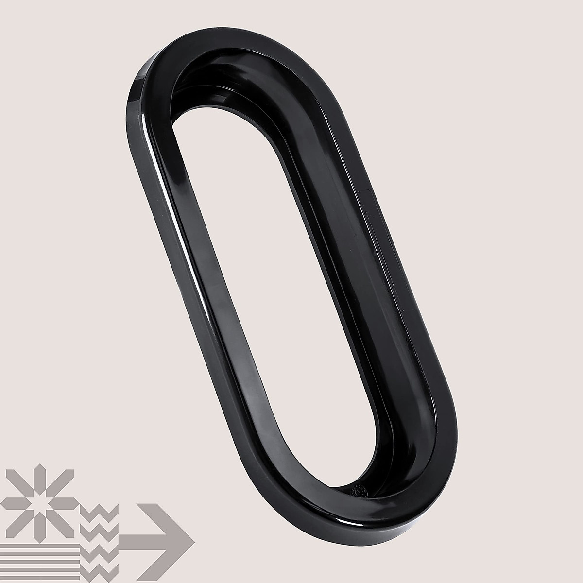 ONLINE LED STORE TRUE MODS Black Rubber Grommet for Universal 6" Oval/Oblong Taillights [Easy Installation] [Durable Rubber] For Trailers RV & Trucks