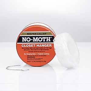 Reefer-Galler NO MOTH Closet Hanger Kills Clothes Moths, Carpet Beetles, and Eggs and Larvae
