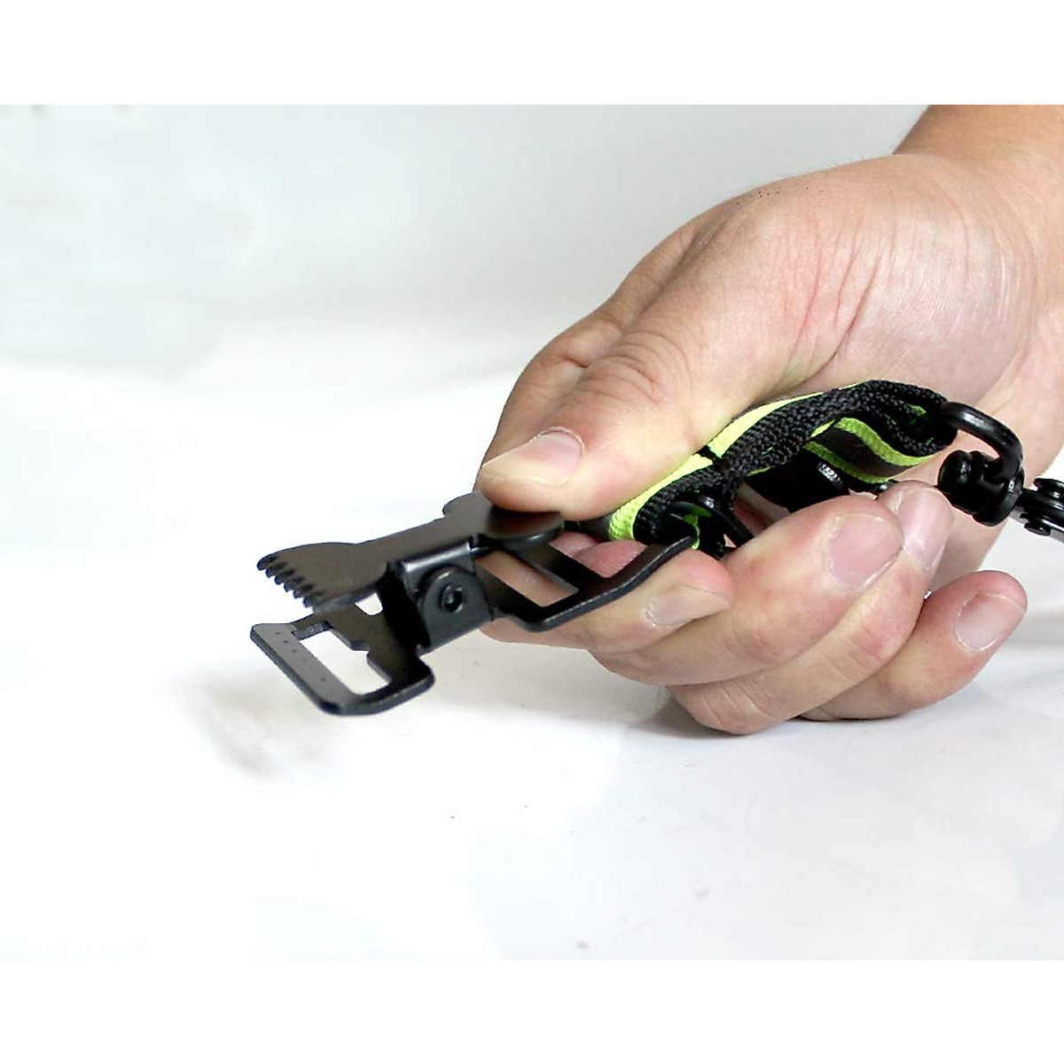 Firefighter Glove Strap | Glove Holder with Glove Leash Swivel Snap Hook,Reflective Hi-Vis Lime for Quick Access All Style Find in Melo Tough (Alligator-Lime color)