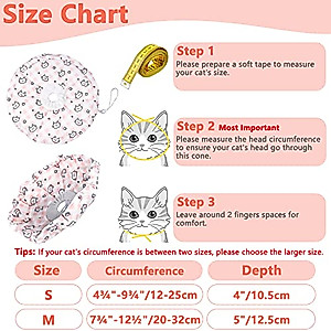 Crazy Felix Cat Cone, Soft Cat Cone Collar to Stop Licking and Scratching, Adjustable Recovery Cone for Cats After Surgery with Drawstring Design, Easy to Eat and Drink