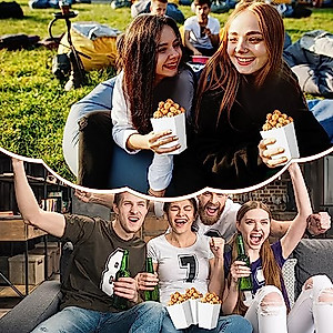 Dandat 500 Pcs White Popcorn Boxes Mini Paper Popcorn Box Cardboard Popcorn Containers for Party Movie Night Birthday Wedding Decoration(2.2 x 4.2 x 3 in)