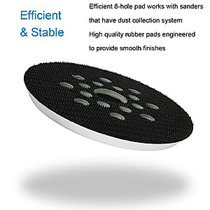 5 Inch 8 Hole Hook & Loop Replacement Sander Pad for 5" Bosch ROS20VS, ROS20VSC, ROS20VSK, ROS20, ROS10 Random Orbit Sander…