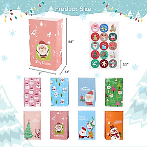 ysmile 24 ct Christmas Treat Bag, Small Xmas Gift for Goodie Wrap, Christmas Party Favor 9"