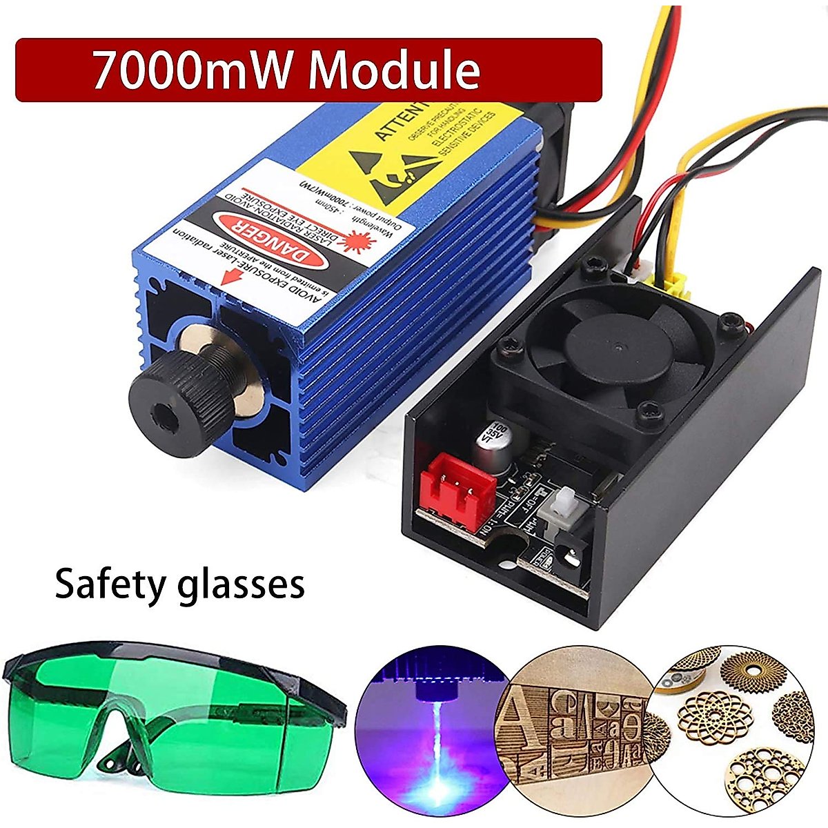 2-in-1 7000 mW CNC 3018 Pro-M CNC Engraving Machine GRBL Control Router Kit 3 Axis PCB Milling Machine Wood Router Engraver with Offline Controller,XYZ Working Area 300 x 180 x 45mm