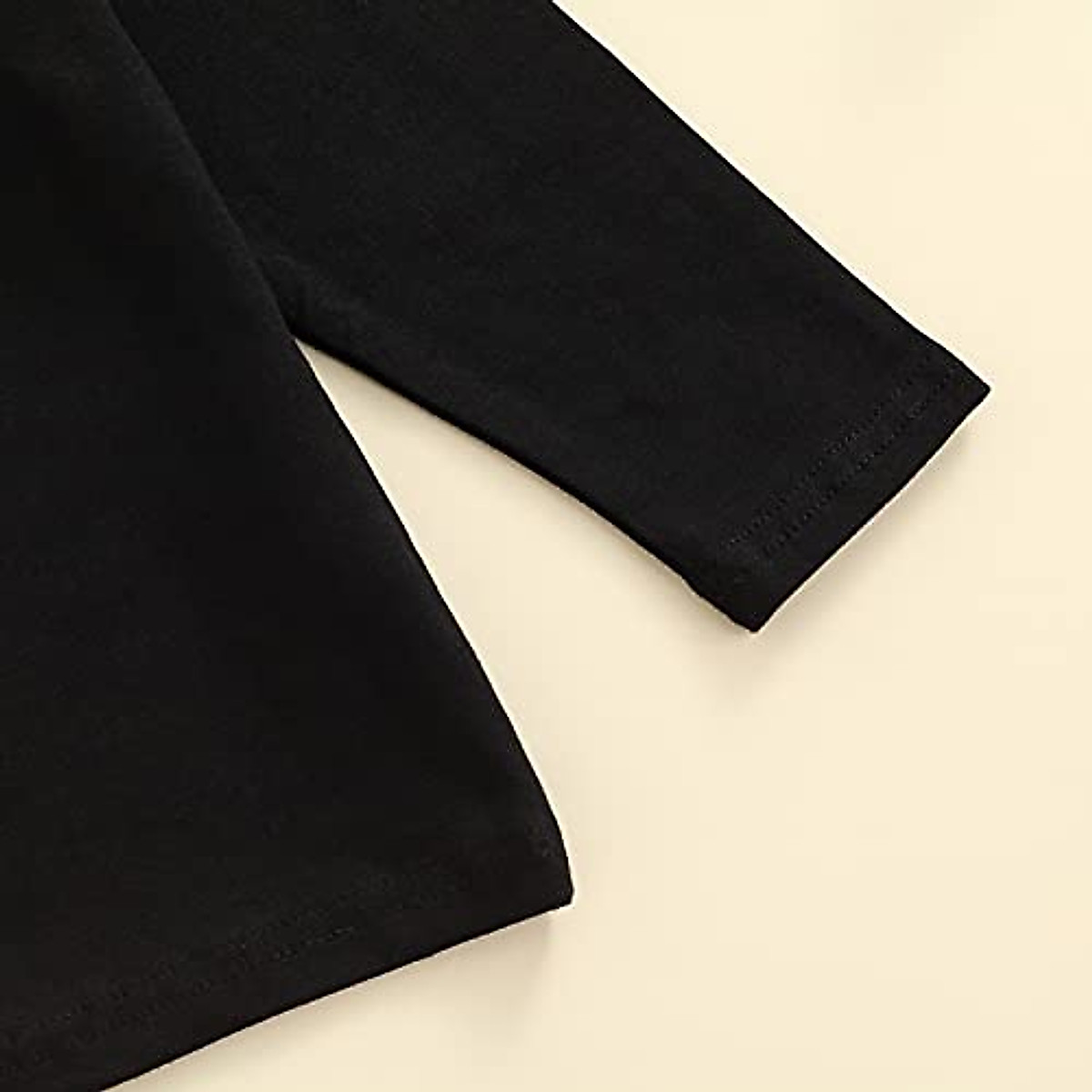 WYOUKID 1-6T Toddler Baby Girls Autumn Outfit Long Sleeve Shirt Tops+Plaid A-Line Skirt+Hat 3Pcs Spring Winter Clothing (Black, 4-5T), WYOUKID-Baby-20