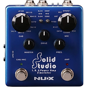 NUX Solid Studio IR Loader and Power Amp Simulator Pedal Bundle with Silver Snark Tuner and Dunlop Pick Pack