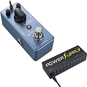 Donner Overdrive Guitar Pedal and Guitar Power Supply 10 Isolated DC Output for 9V/12V/18V Effect Pedal
