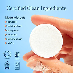 BLUELAND Toilet Bowl Cleaner Tablets, Starter Set, 14 Count with Tin, Lemon Cedar, Plastic-Free, No Harsh Chemicals, Plant-Based