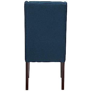 Christopher Knight Home Blythe Tufted Fabric Dining Chairs (, 2-Pcs Set - Navy Blue / Brown