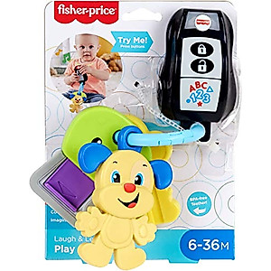 Fisher-Price Laugh & Learn Baby To Toddler Toy Play & Go Keys With Lights & Music For Pretend Play Ages 6+ Months