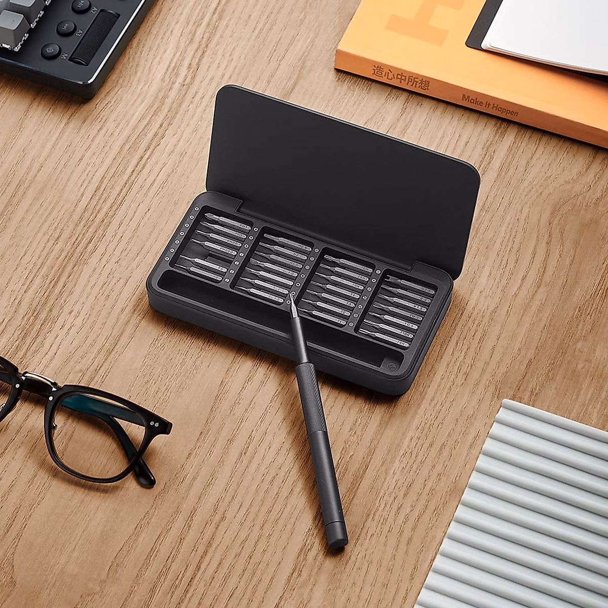 HOTO Cordless Brushless Drill 12V with Precision Screwdriver Set