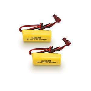 GLESOURCE (2 Pack ELB1P201NB Emergency Light Battery for Lithonia ELB1P201N2 ELB1P2901N ELB1P201N ANIC1493 Lithonia 1009S00-MZ ELB0320 Grainger 4WT20 OSA212 NIC1169 EBE-33 NiCad 1200mAh
