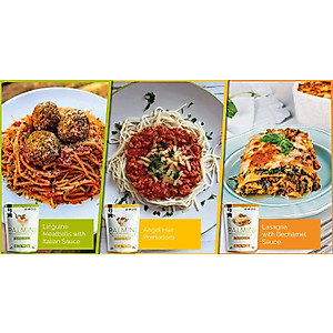 NEW !! Palmini Pouch VARIETY PACK | Linguine | Angel Hair | Lasagna | Rice | Mashed | 4g of Carbs | As Seen On Shark Tank | Gluten Free (12 Ounce)