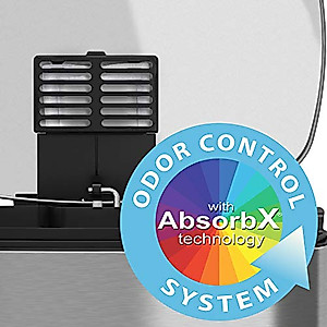 iTouchless SoftStep 2.0 Step Trash Can, 13 Gallon Stainless Steel with Deodorizer Filter System & Inner Bucket, 50 Liter Foot Pedal Garbage Bin for Office and Kitchen, Soft and Quiet Lid Close