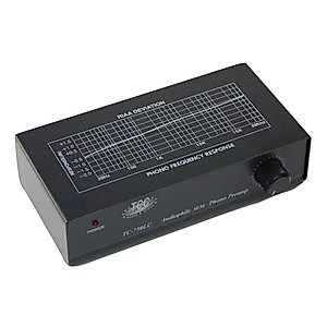 Technolink TC-750LC Audiophile RIAA Phono Preamp with Output Level Control, 85dB S/N; Black or Silver, Your Choice (Black w/ 1000mA Adaptor Upgrade)