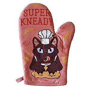 Super Kneady Oven Mitt Funny Pet Kitty Cat Lover Baking Kitchen Glove Funny Graphic Kitchenwear Food Funny Cat Novelty Cookware Multi Oven Mitt
