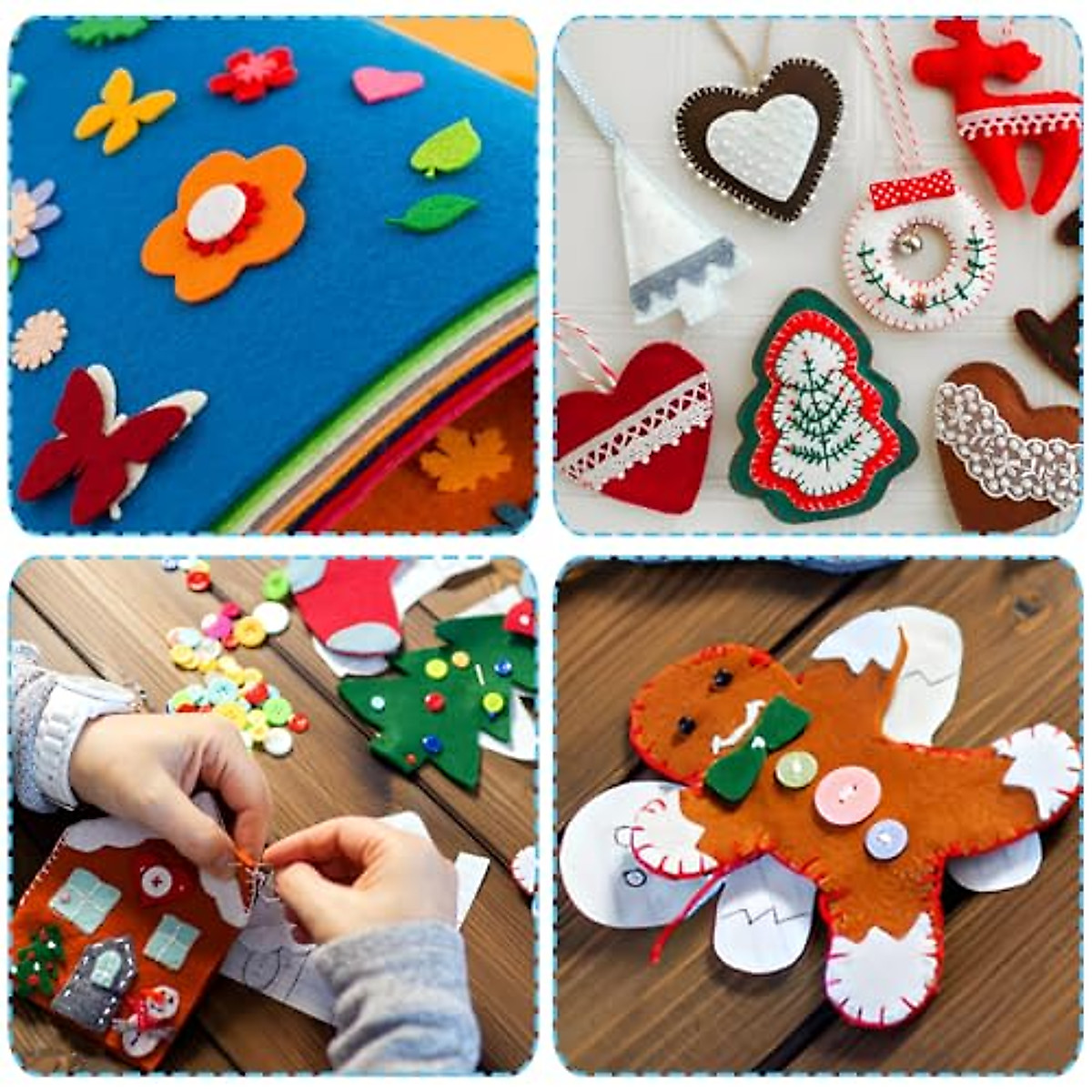 Felt Sheets for Crafts, 18PCS 11.81 x 7.87inch Wool Stiff Felt Sheets Soft Fabric Skin Felt DIY Patchwork Rug Arts and Crafts Fabric Pieces (Brown)