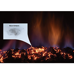 Enhance a Fire! 1 Gram Pack Neon Embers, Glowing Metallic Threads for Vented Gas Fireplaces & Log Sets| Made in USA!