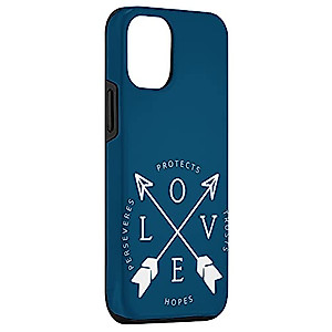 iPhone 12/12 Pro Love Protects Trusts Hopes Perseveres Arrows Case