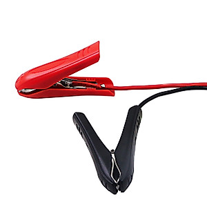 CERRXIAN 3.2FT 12V 14AWG Alligator Crocodile Clip to SAE Connector Quick Release Quick Disconnect Car Solar Power Charging Extension Cable,Black & Red C