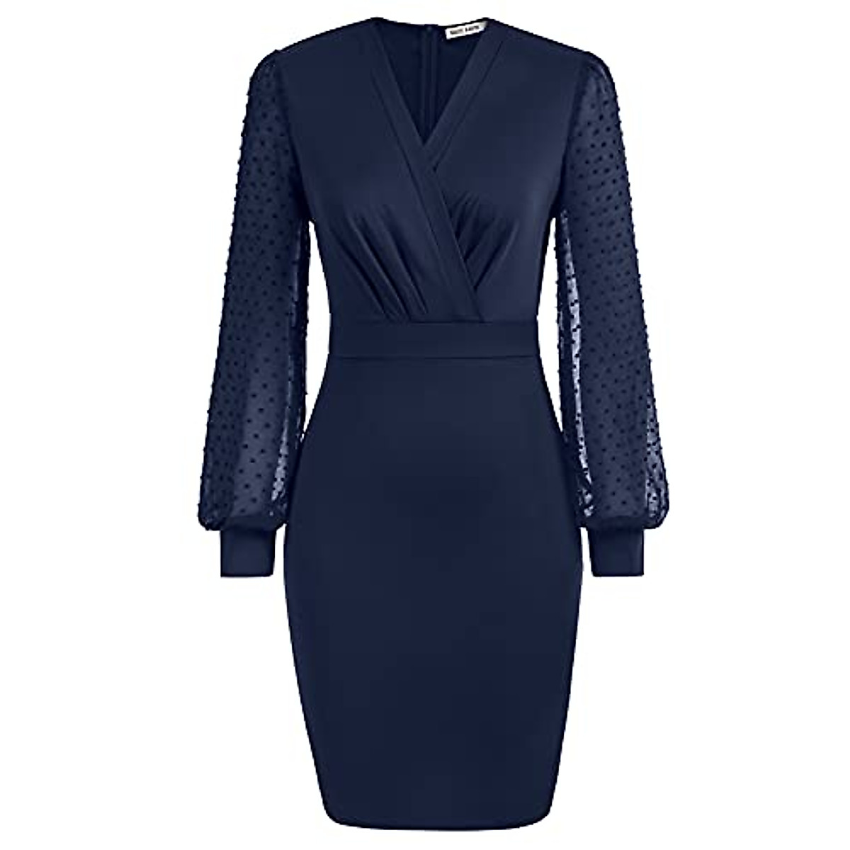 GRACE KARIN Womens Cocktail Dress Sexy Deep V Pluange Clubwear Wedding Guest Dress M Navy Blue