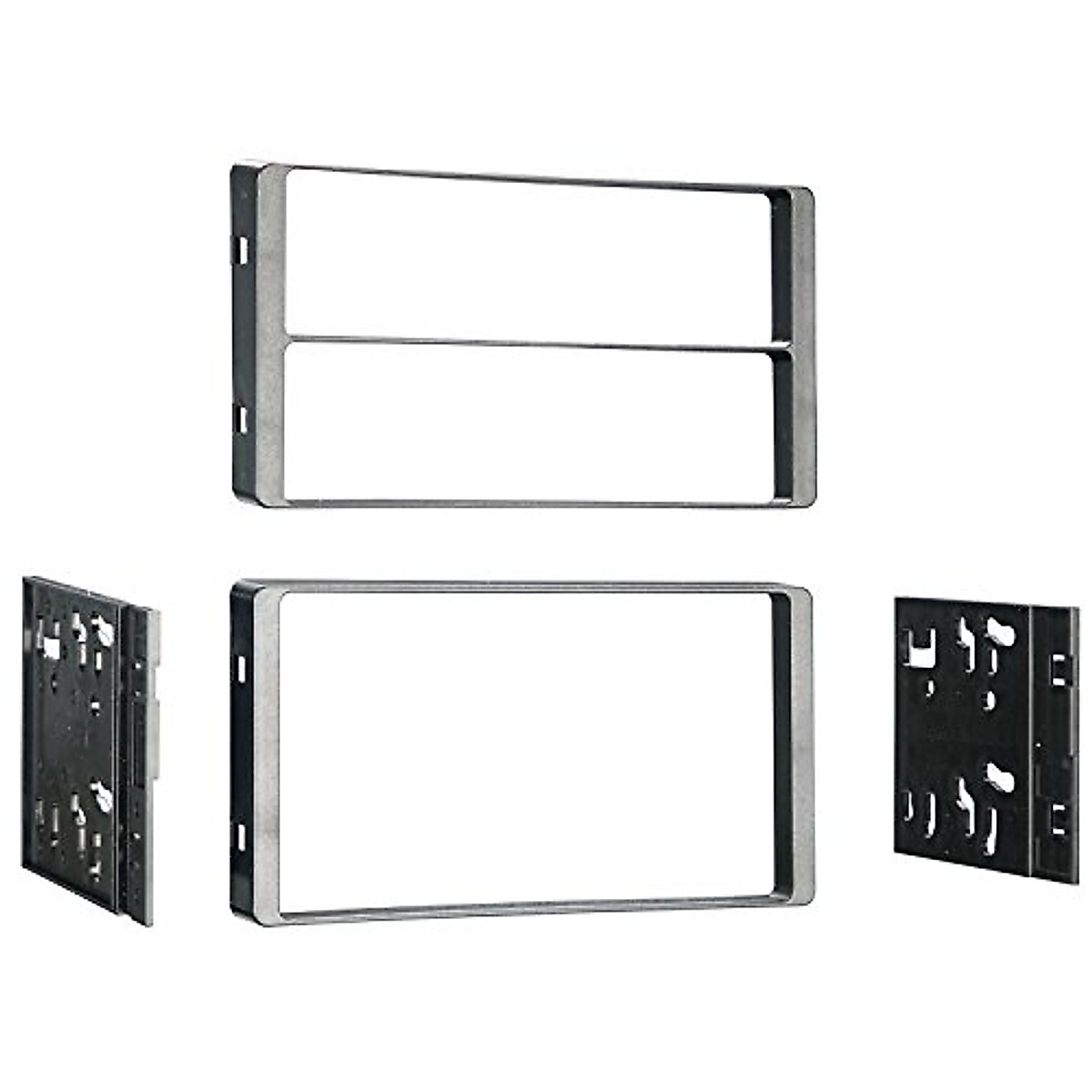Metra 95-5600 Double DIN Installation Kit,Black & Scosche FD16BCB Compatible with 1998-04 Ford Power/Speaker Connector/Wire Harness for Aftermarket Stereo Installation