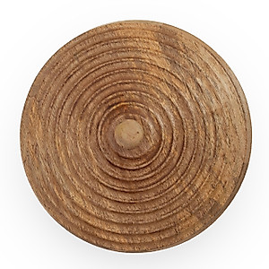 Indian Kitchen Roti Holder Box Pancake Keeper Serveware Hot Pot Casserole Dish With Lid Home Kitchen Dining Decor, Natural Brown, 9 x 3 Inches