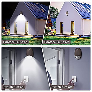 Outdoor Led Emergency Light with Battery Backup Photocell Sensor Self Test Diagnostics, Aluminum Exterior Waterproof Commercial Wall Pack Emergency Lighting Fixtures 120-277VAC UL Certified (2 Pack)